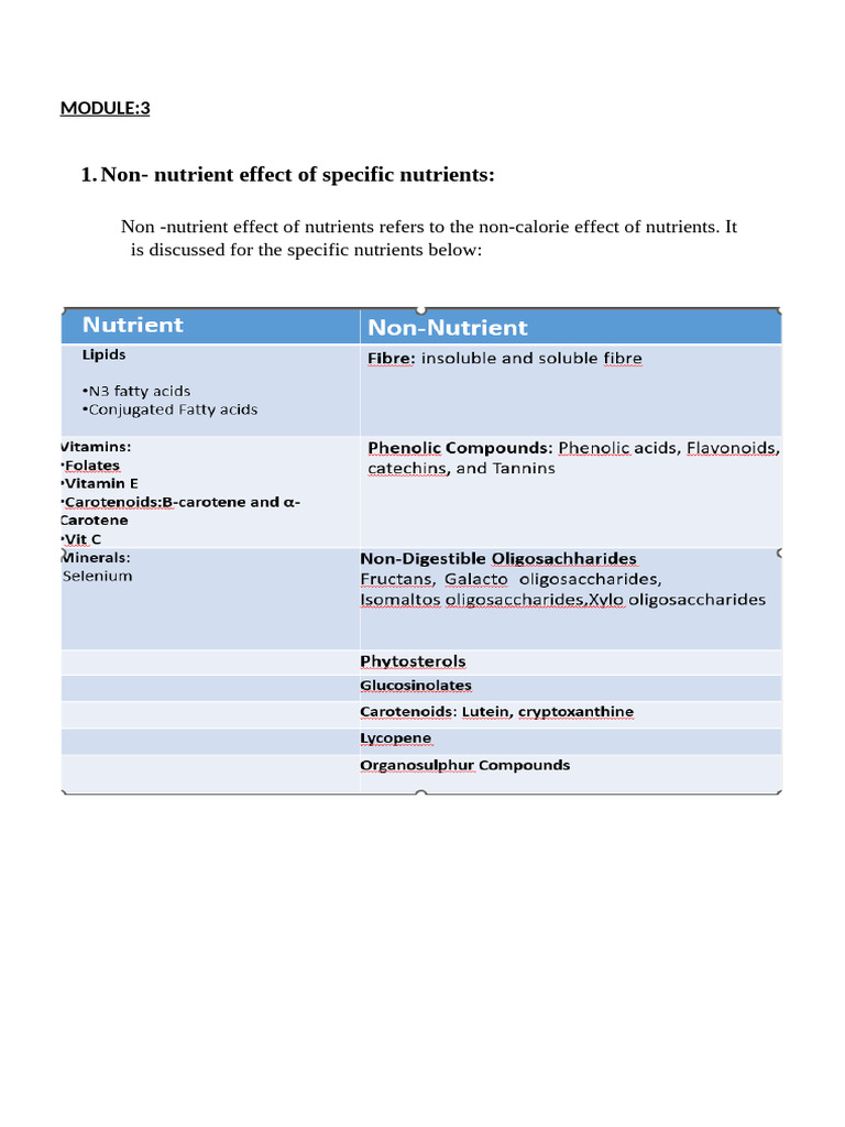 non-nutrient effect | PDF