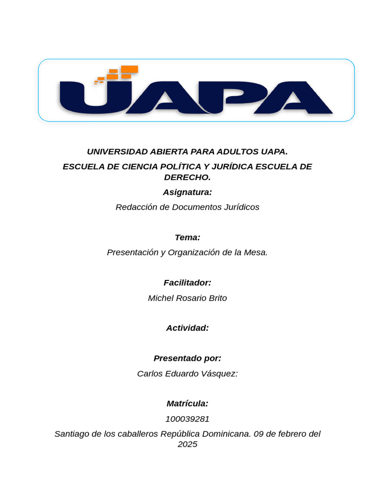 Tarea V de Redaccion de Documentos Juridicos. | PDF | Subasta | República Dominicana