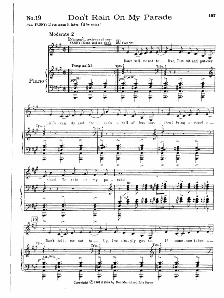 Dont Rain On My Parade Partitura | PDF