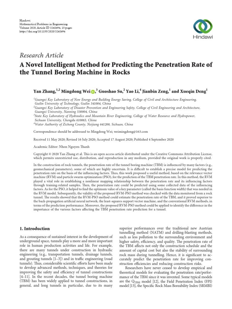 A Novel Intelligent Method For Predicting The Penetration Rate | PDF ...