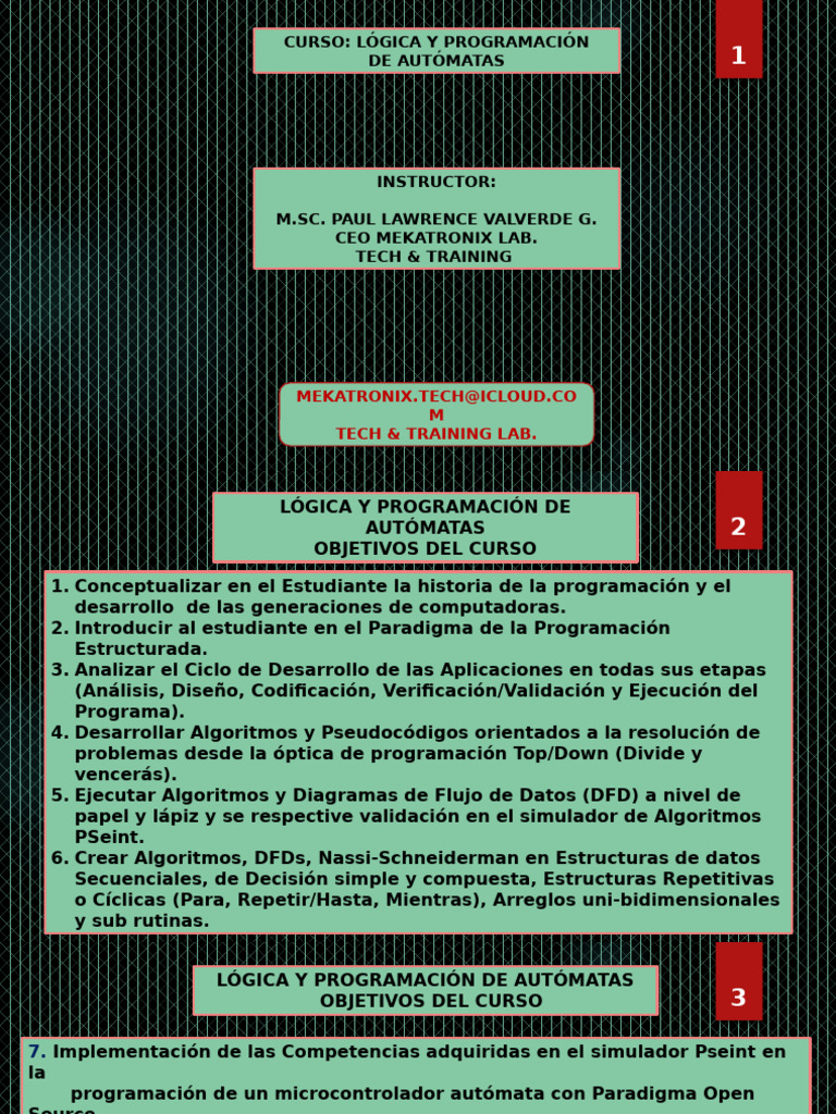 Programa Del Curso Lógica y Programación de Autómatas | PDF ...