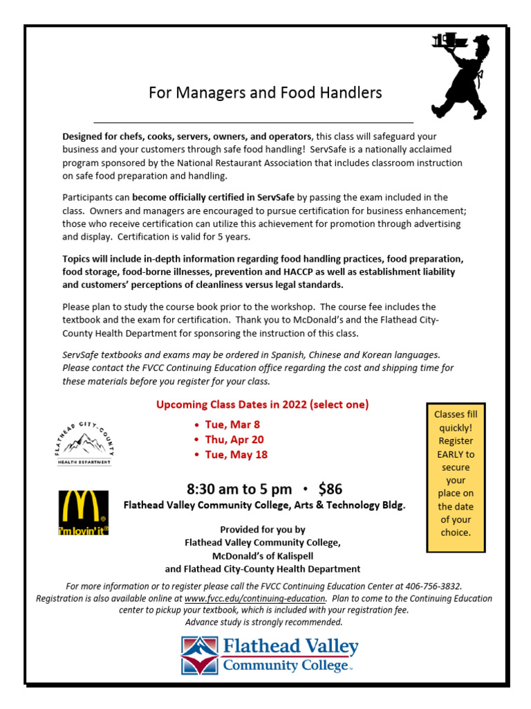 ServSafe Flyer Spring 2022 Revised | PDF
