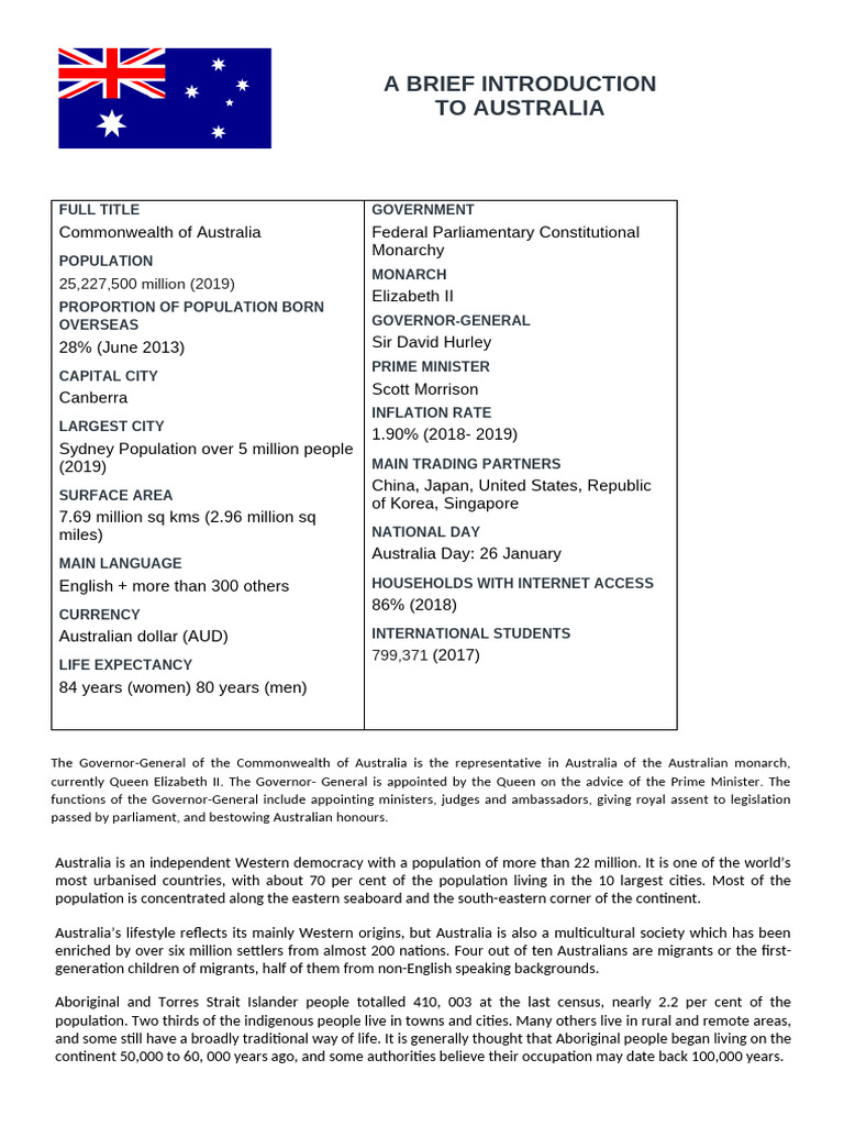 Overview of Australia's Multicultural Society | PDF | Australia ...
