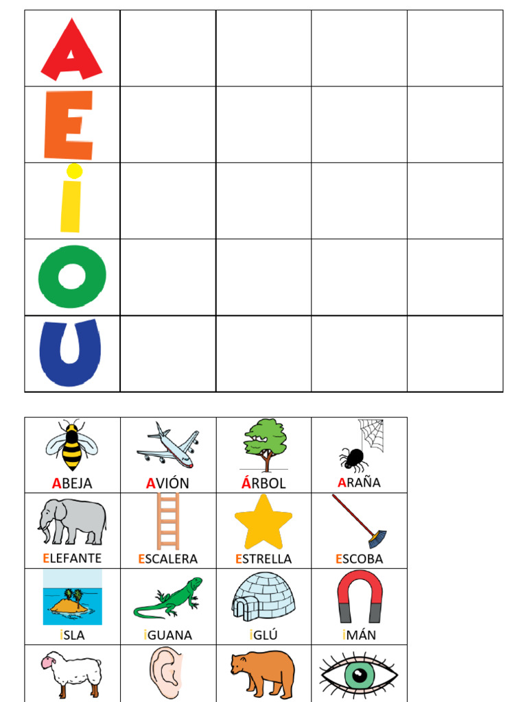 Sonidos Iniciales de Vocales para Niños | PDF