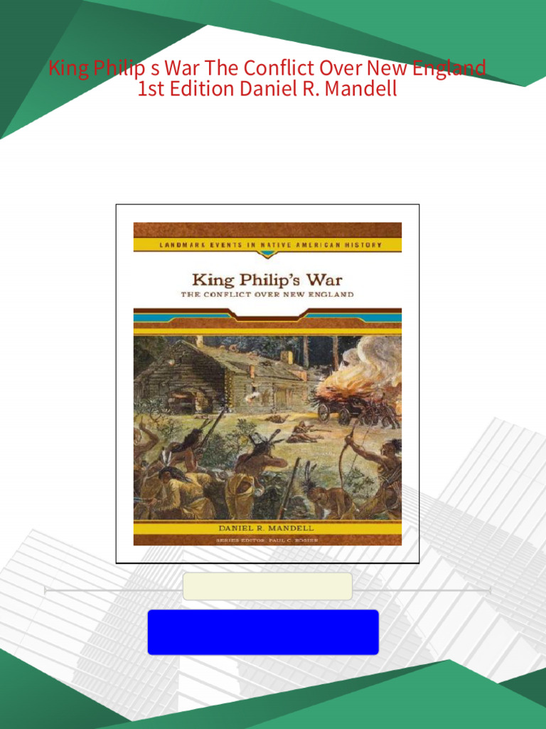 King Philip S War The Conflict Over New England 1st Edition Daniel R ...