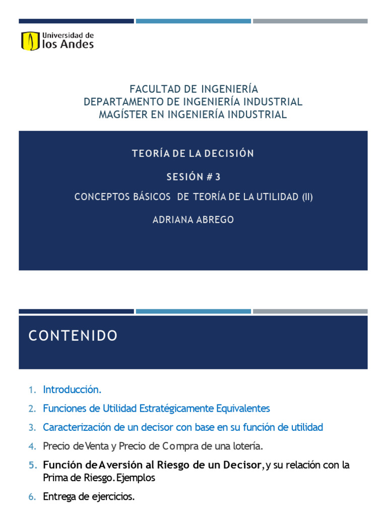 Sesión 3. Conceptos Basicos de Teoria de La Utilidad (II) | PDF | Matemáticas Aplicadas ...