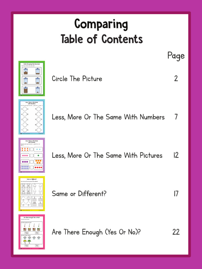 Comparing Nursery, Kindergarten | PDF