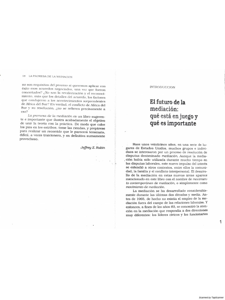 BARUCH BUSH ROBERT y FOLGER JOSEPH - La Promesa de la Mediación (T16) | PDF