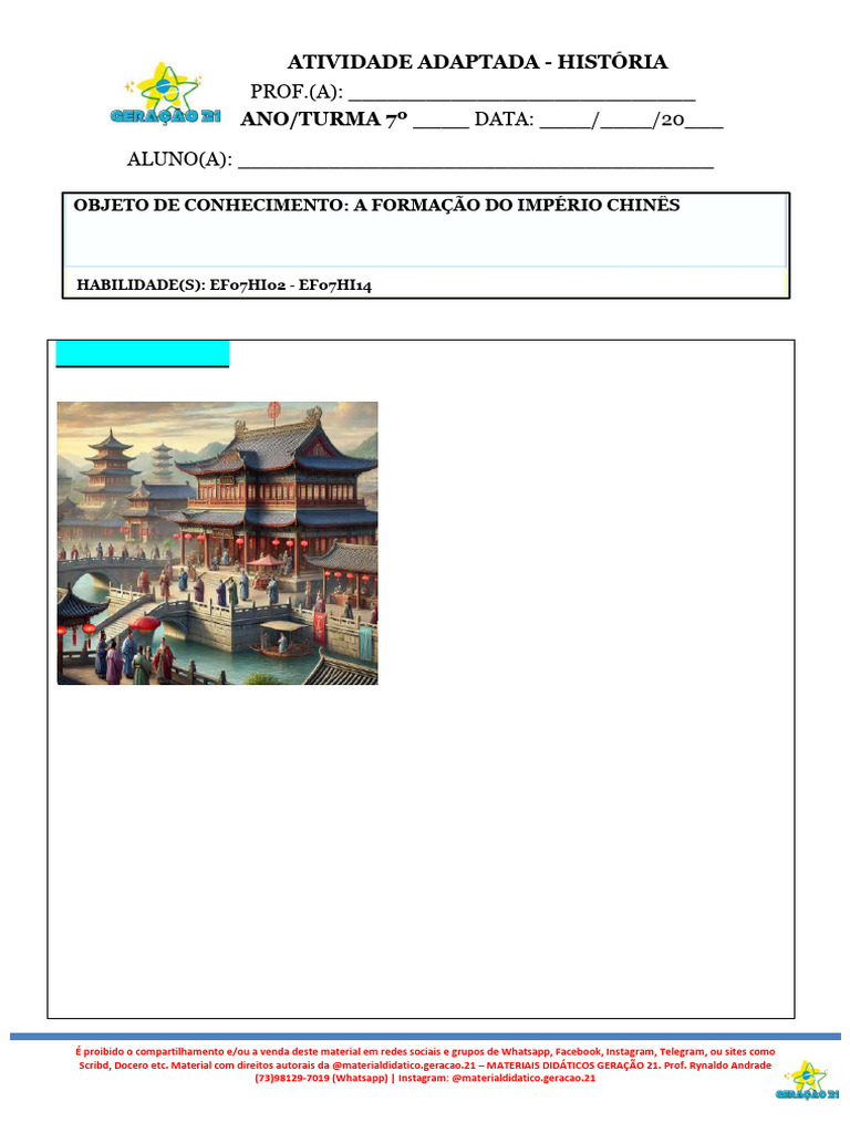 AMS ADAP Hist Vol 1 7 Ano | PDF | China | Política mundial