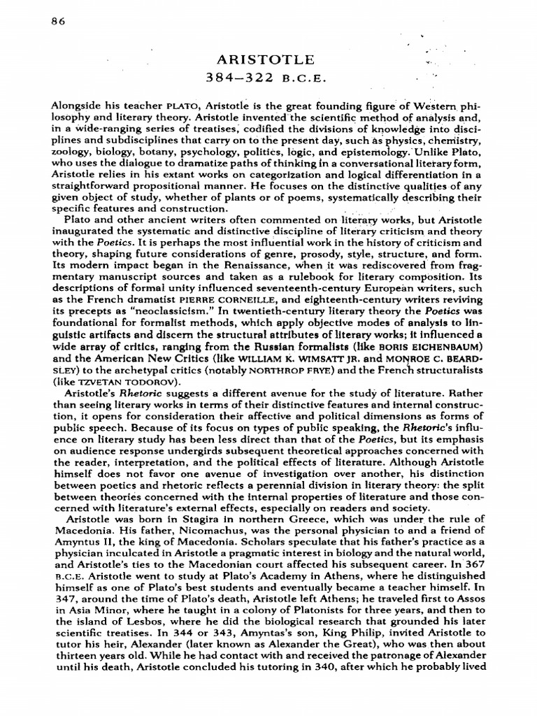 02 - Aristotle | PDF | Aristotle | Poetry