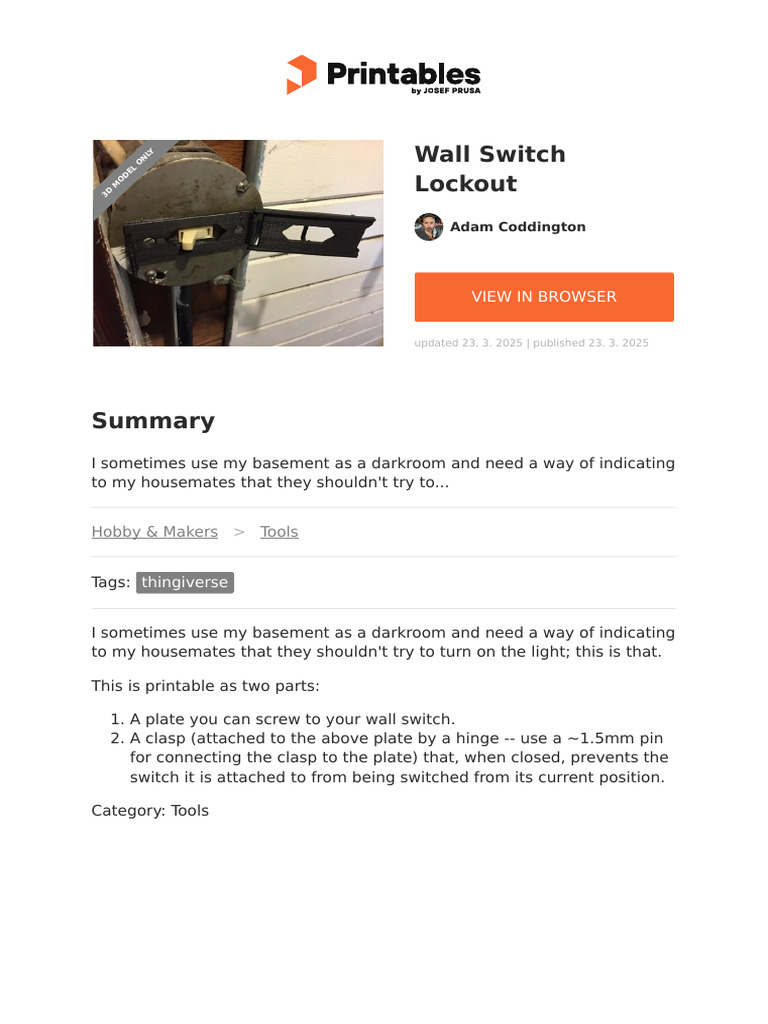 Wall Switch Lockout | PDF