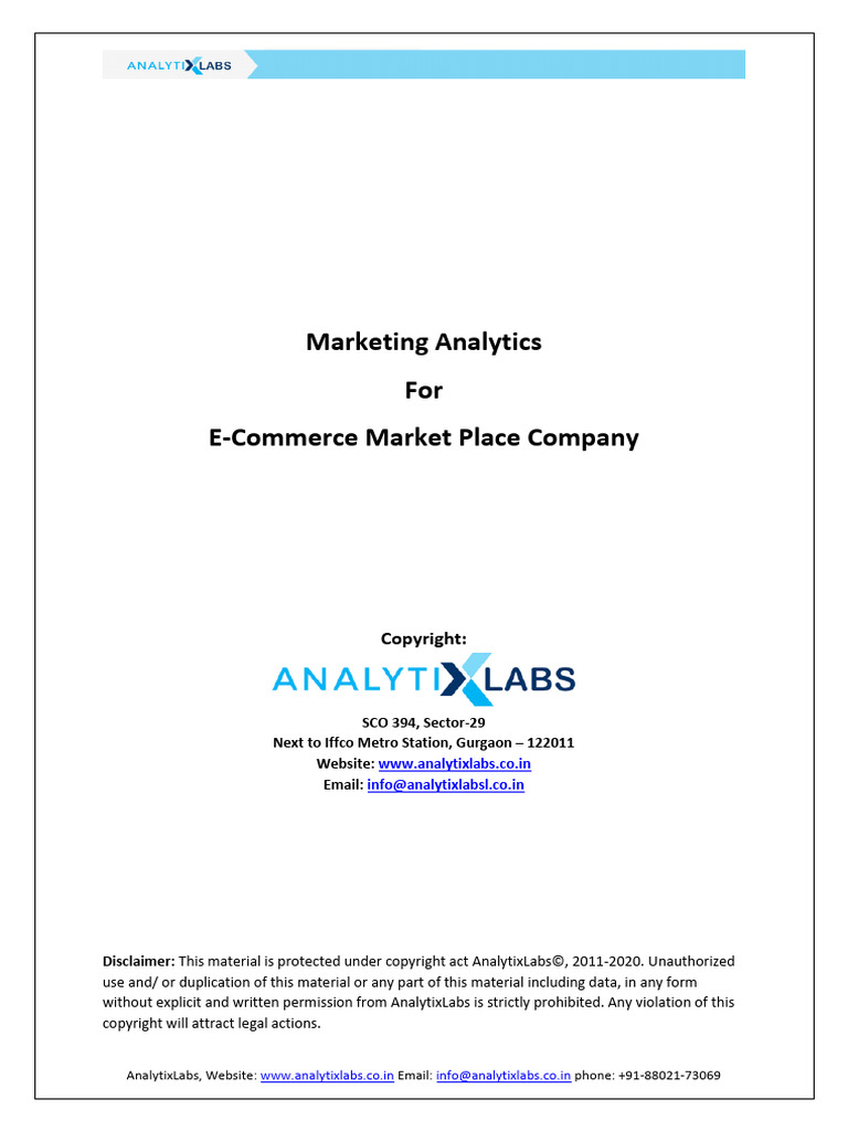 Final Capstone Project - Marketing Analytics | PDF | Sales | Payments