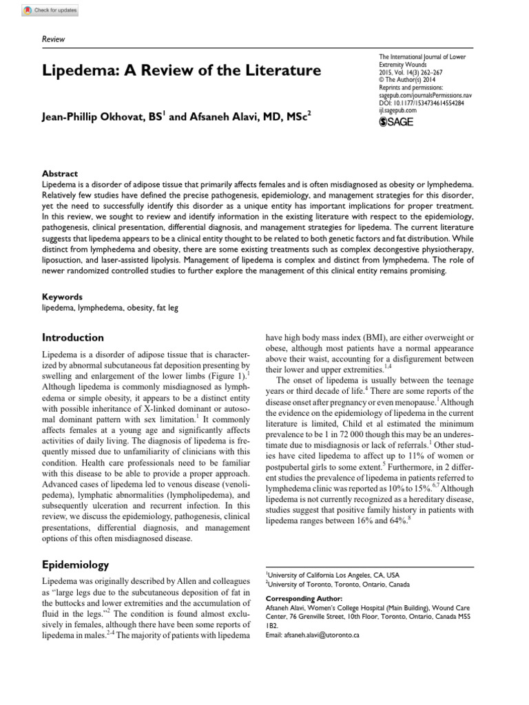 Vaser Liposuction for Lipedema: Insights | PDF | Adipose Tissue | Edema