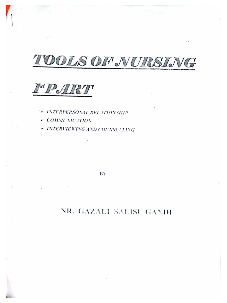 Tools of Nursing Part 1 | PDF