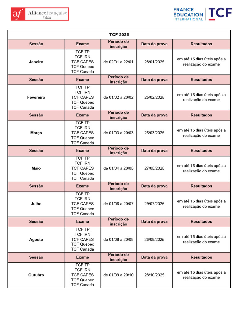 TCF Exame Proficiencia Aliancafrancesabelem 2025 | PDF