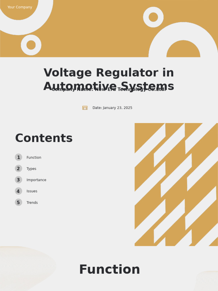 Automotive Voltage Regulator Overview | PDF | Voltage | Electric Vehicle