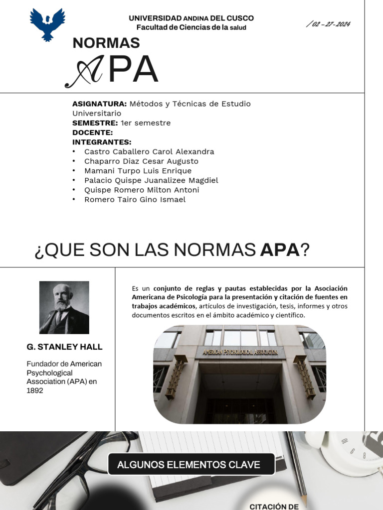 Normas Vancouver y Apa PPT Grupo 5 | PDF | Comillas | Puntuación