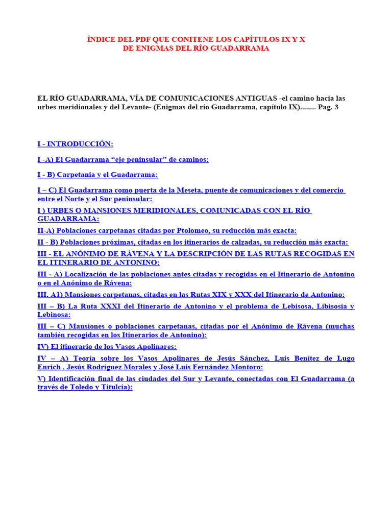 Capítulos IX y X de Enigmas Del Río Guadarrama. Angel Gómez-Morán Santafé | PDF | Madrid