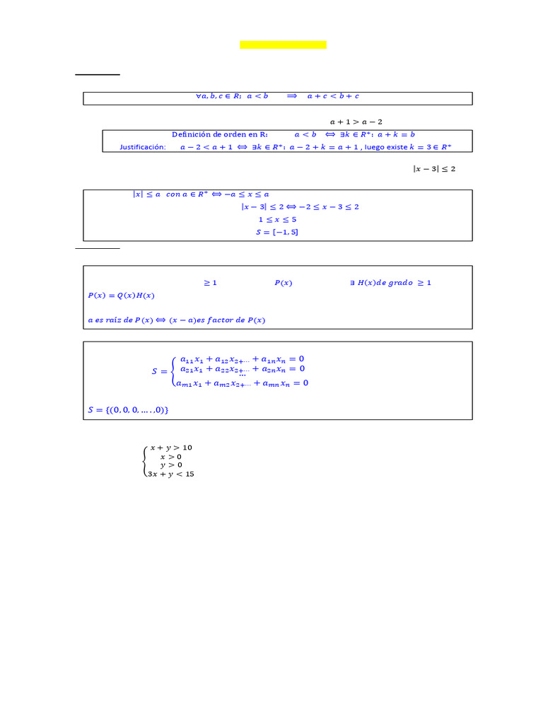 MATEMATICA 1 FINAL - 22-12-22 Regular - Tema I | PDF | Álgebra lineal ...