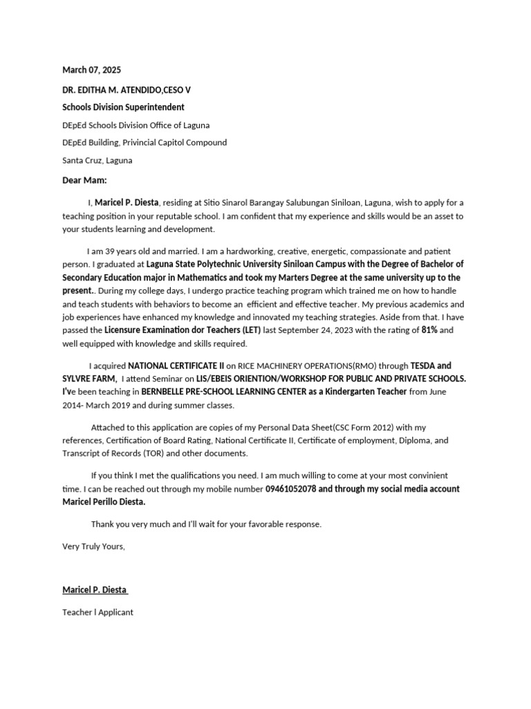 Mace Letter of Intent | PDF