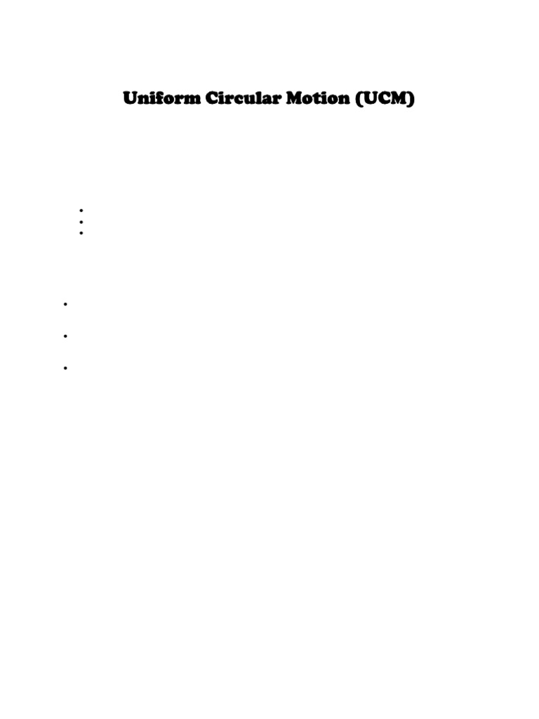 A.2 Uniform Circular Motion | PDF | Force | Acceleration