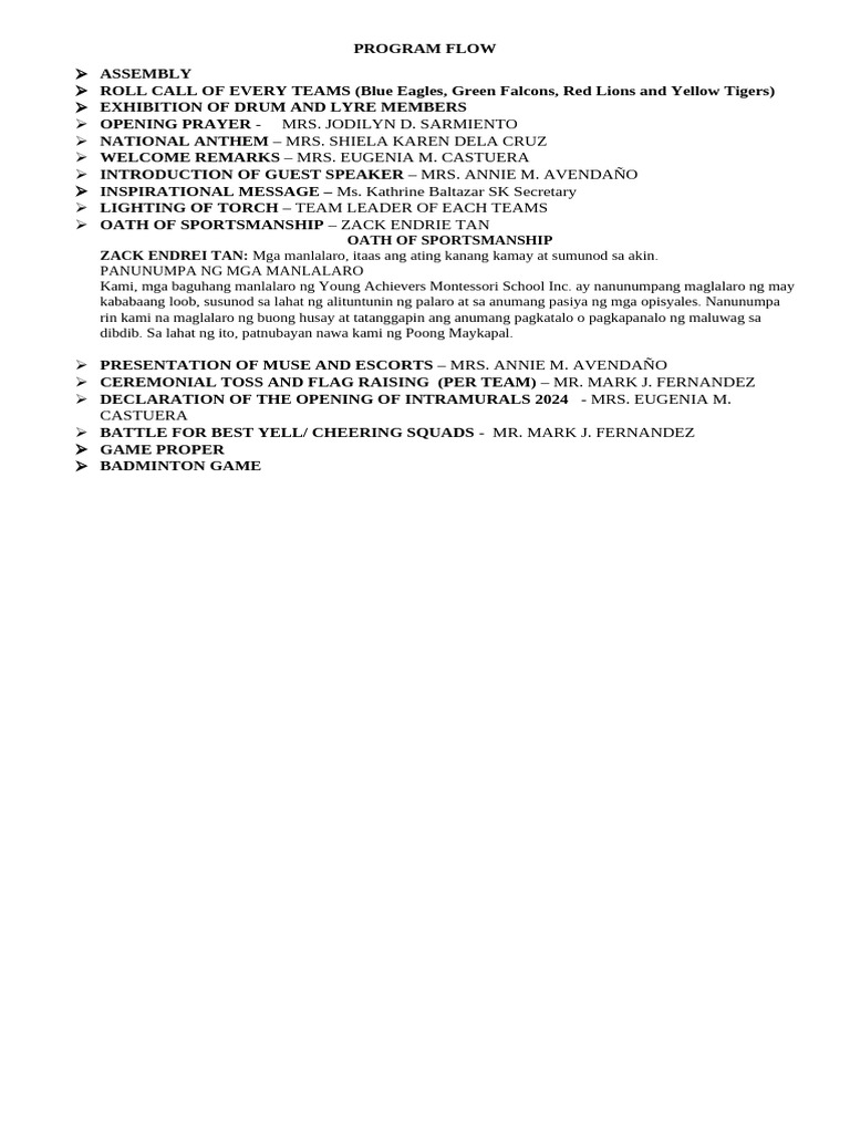 Program Flow | PDF