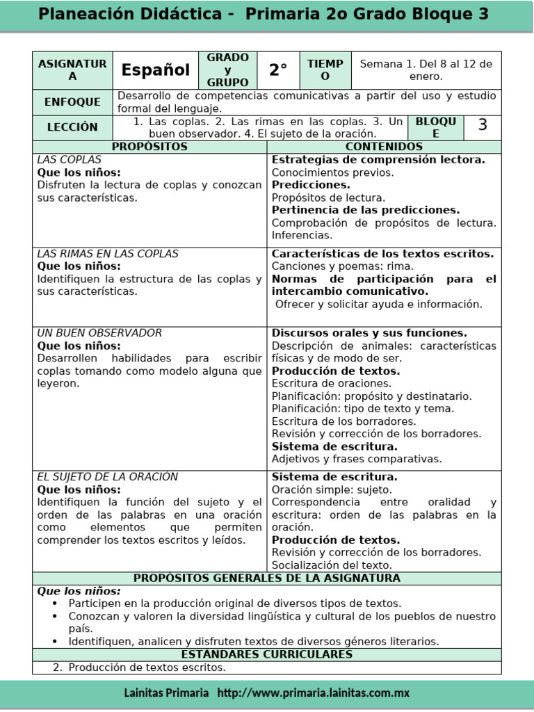 Español Bloque 3 2° Grado | PDF | Comprensión lectora | Escritura