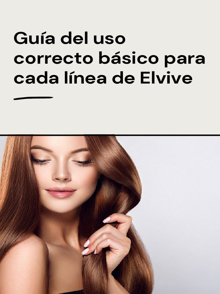 Guía Del Uso Correcto Básico para Cada Línea de Elvive | PDF | Pelo