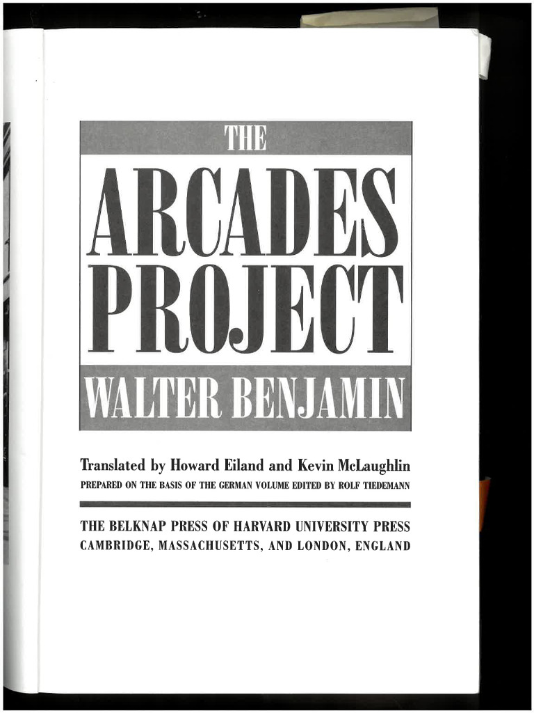 1 - 30 January and 4 February - W. Benjamin - Arcades Project | PDF ...
