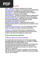 Manual vs. Electronic Data Processing | PDF