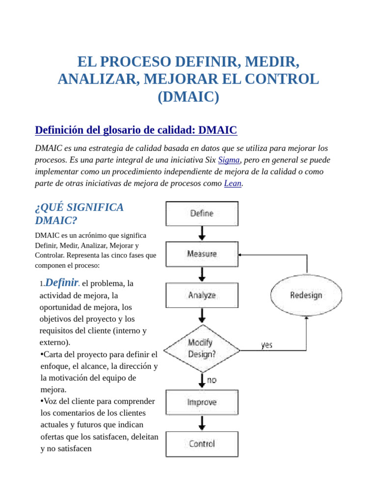 DMAIC | PDF | Six Sigma