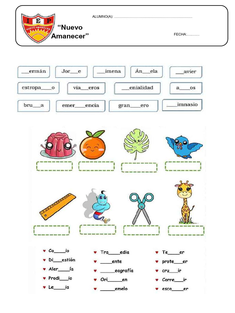 Eti Ortografìa Diciembre 2do Primaria | PDF