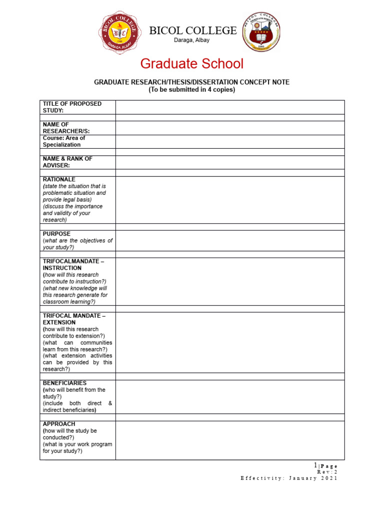 Concept Note Blank New Format | PDF | Thesis