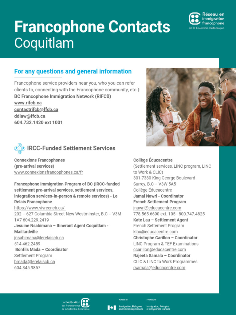 KC - AD Fiches Géographiques Coquitlam LIP | PDF | Francophonie