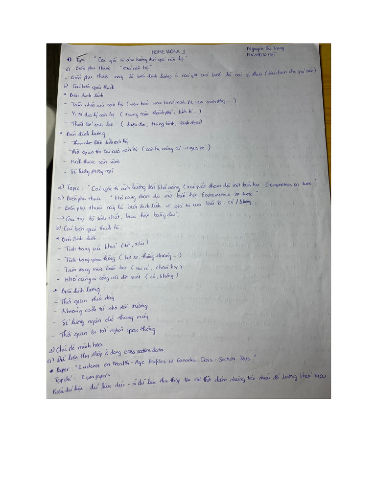 Homework - Bu I 123 | PDF