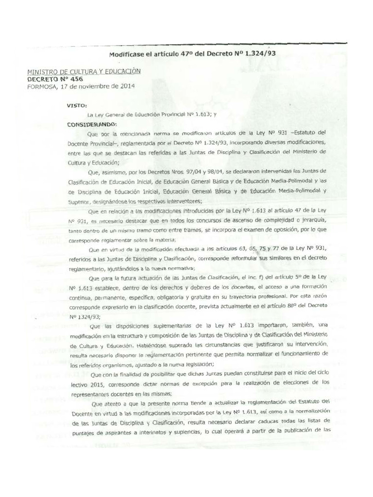 Decreto 456.14 PEP | PDF