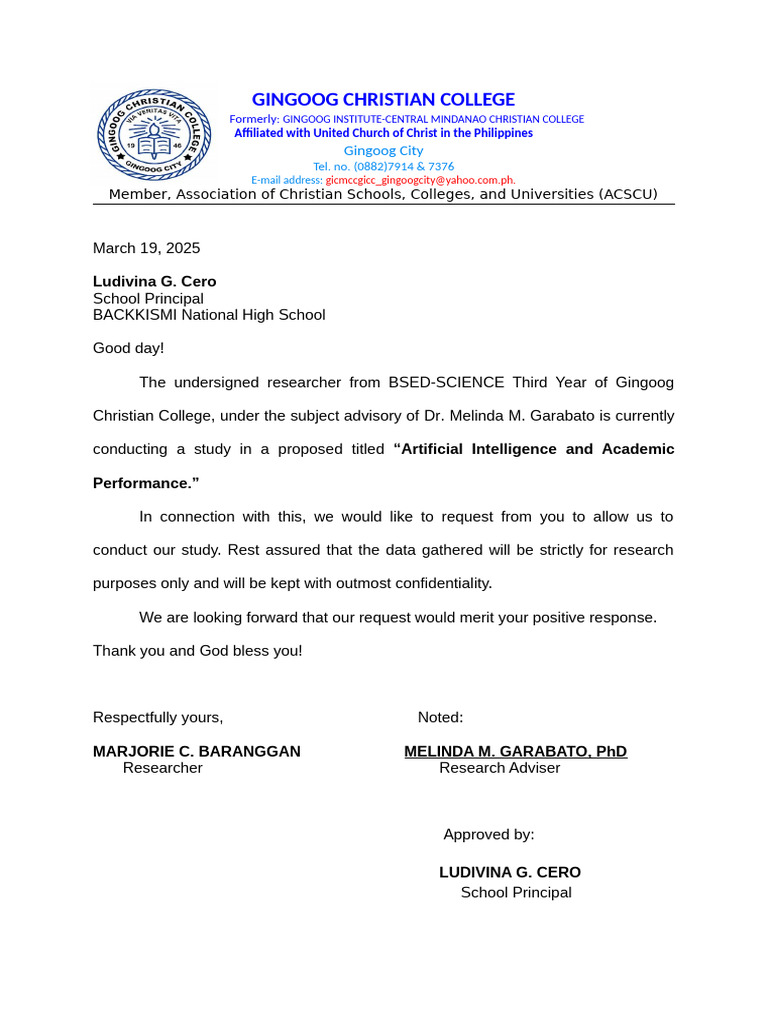 Baranggan Letter | PDF