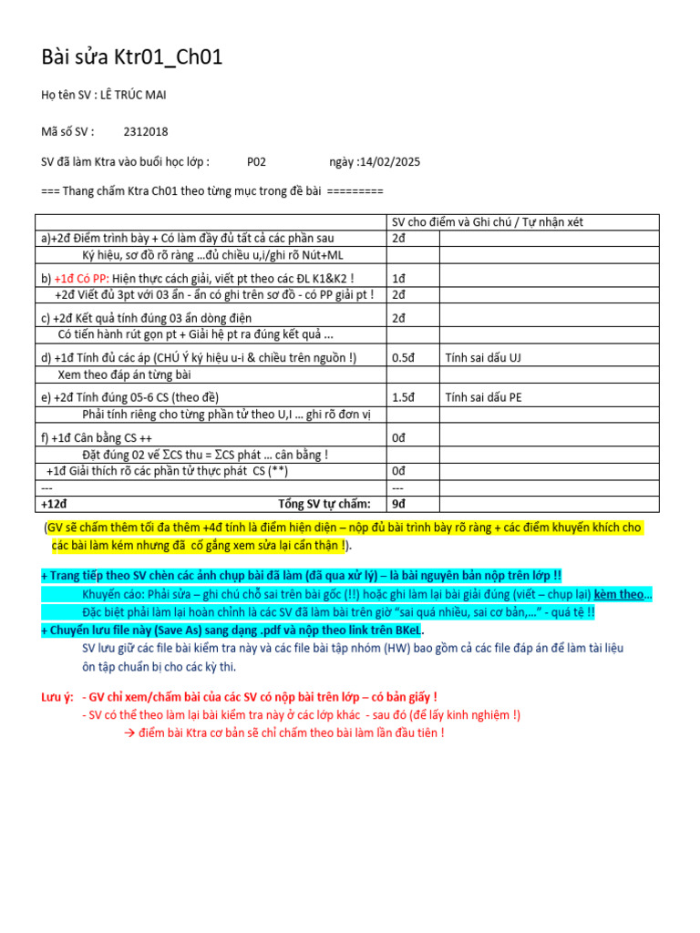 Ktr1 - Ch01 Lê Trúc Mai-2312018 | PDF