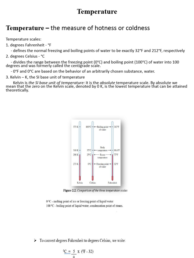 CH 2 - Part 3 - Temperature - Density and Specific Gravity | PDF | Fahrenheit | Density