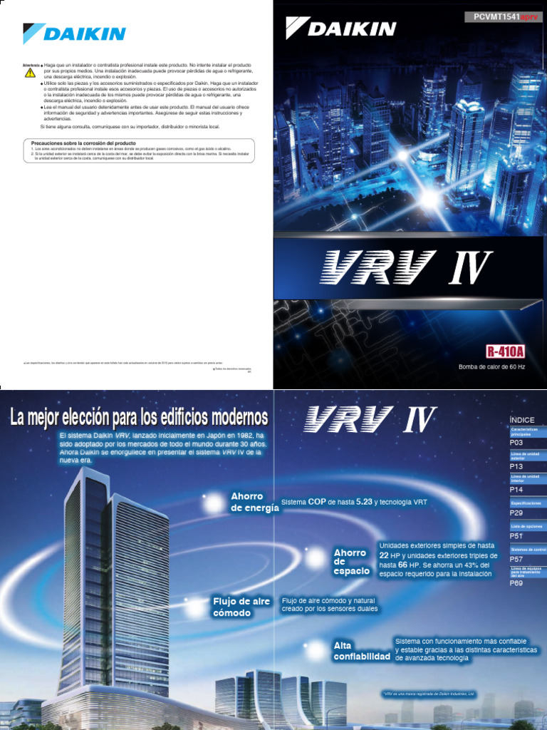 Ficha Tecnica DAIKIN-VRV | PDF | Refrigerante | Presión