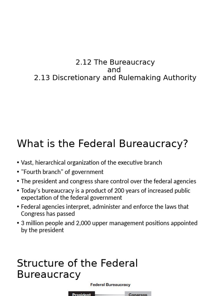 Bureaucracy 2.12 2.15 | PDF | United States Congress | American Government