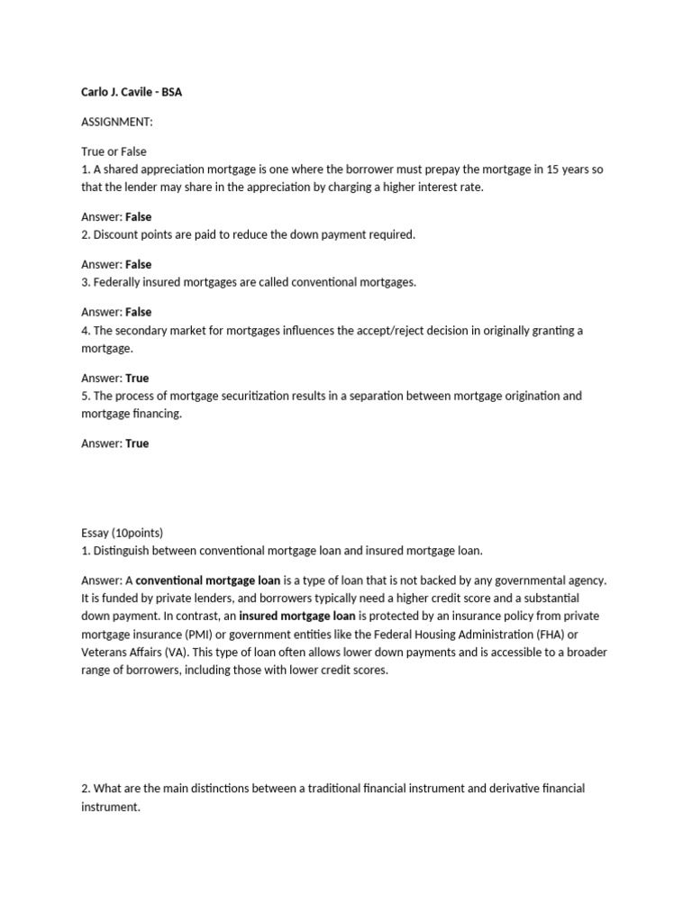 Carlo J. Cavile-Finmarkachapter9&10 | PDF | Mortgages | Exchange Rate