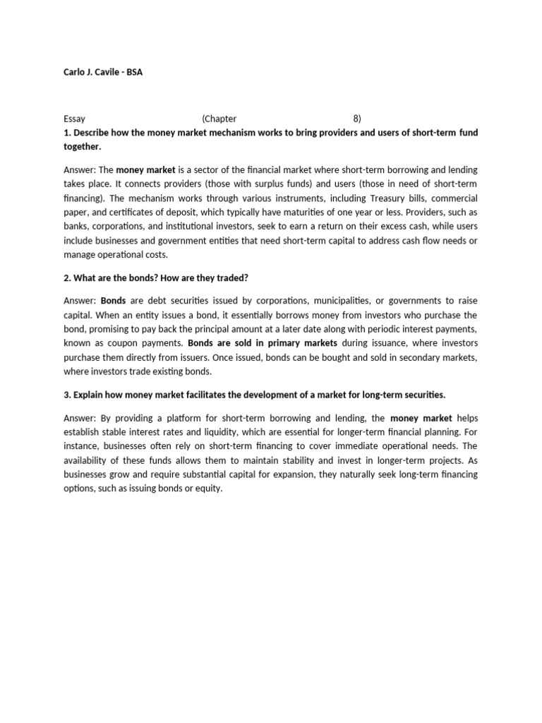 Carlo J. Cavile-FINMARK - CHAPTER 8 | PDF