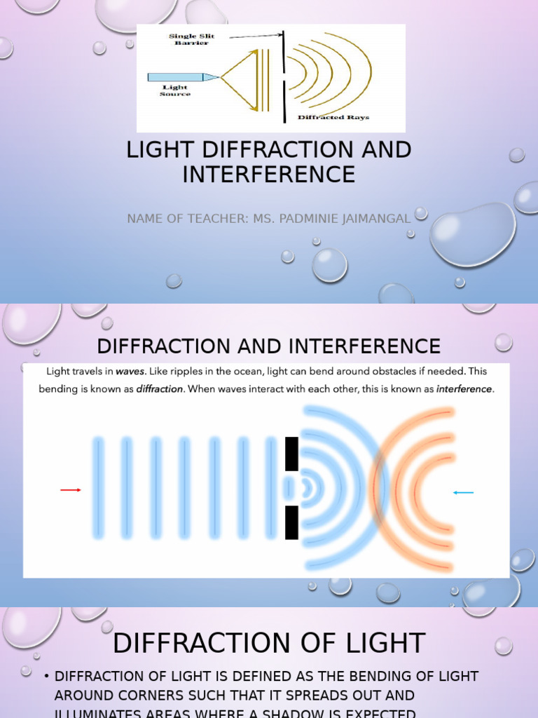 Light Diffraction and Interference | PDF