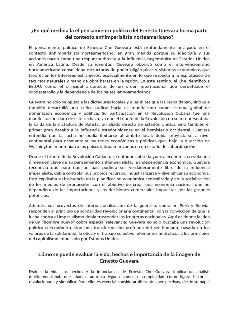 Evidencia Dmpa 21 | PDF | Che Guevara | Cuba