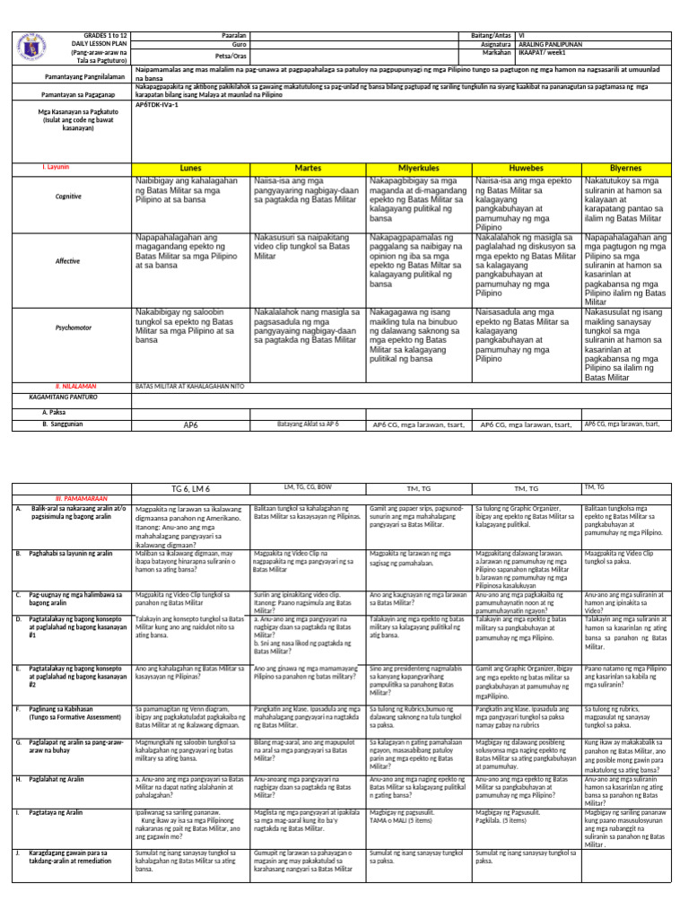 DLL-Q4-WK1-10-ARAL-PAN-6 | PDF
