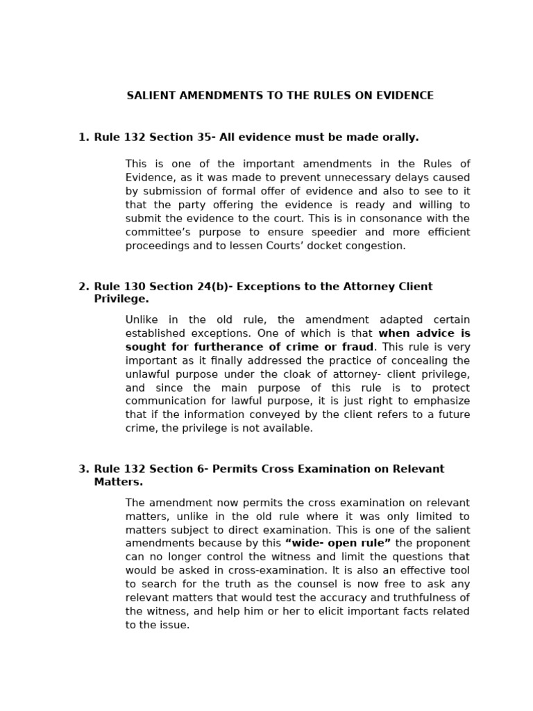 Rules of Evidence | PDF