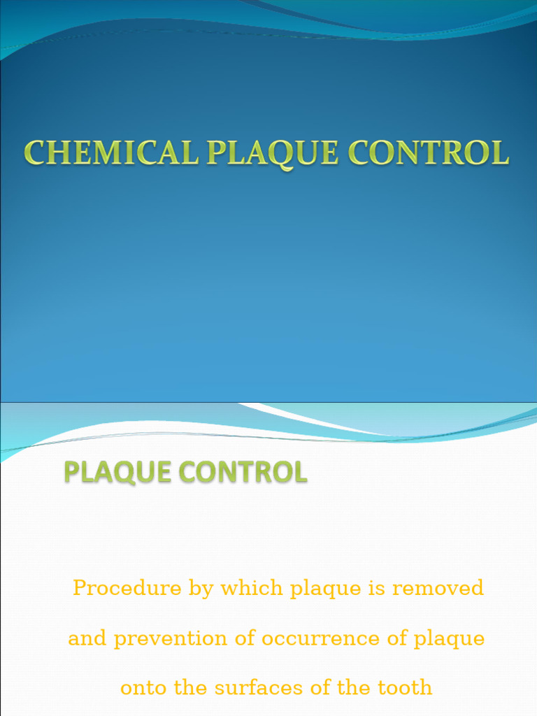 Chemical Plaque Control | PDF | Medical Specialties