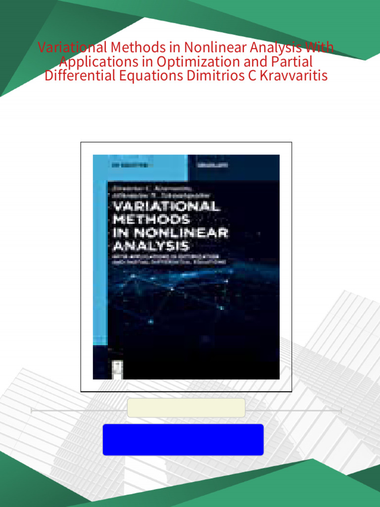 Variational Methods in Nonlinear Analysis With Applications in Optimization and Partial ...
