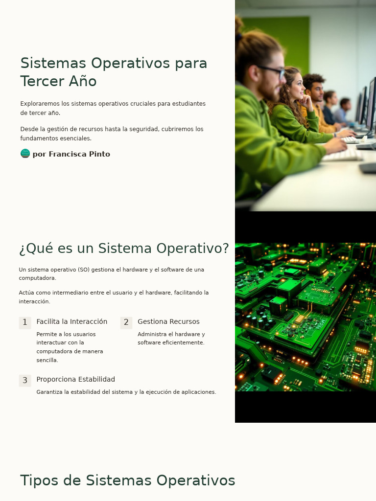 Sistemas Operativos para Tercer Ano | PDF | Sistema operativo | Kernel (sistema operativo)